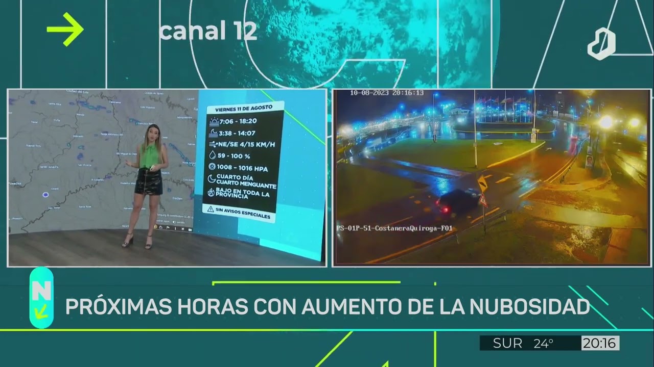 Ingresa un frente inestable que va a provocar lluvias y tormentas en Misiones - Canal Doce Misiones