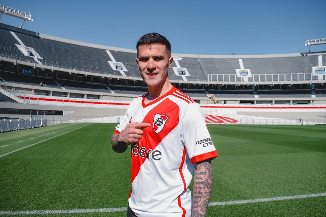 Finalmente River presentó a Fabricio Bustos como nuevo refuerzo - Canal ...